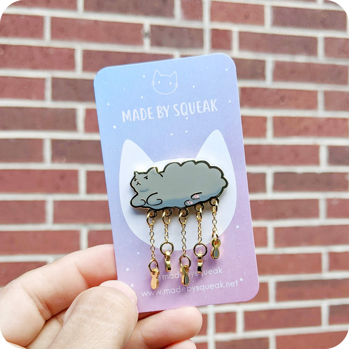 Storm Cat Enamel Pin – Made by Squeak